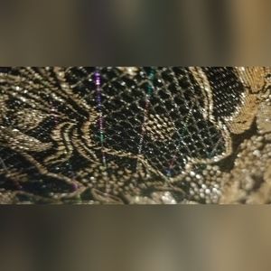 IB Diffusion | Skirts | Ib Diffusion Gold Floral Lame Midi Skirt | Poshmark